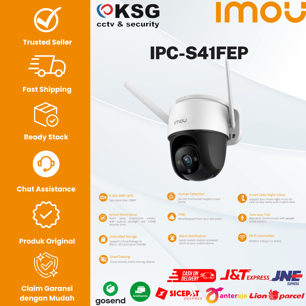 Jual Kamera CCTV Indoor/ Outdoor Imou IPC-S41FEP | Shopee Indonesia