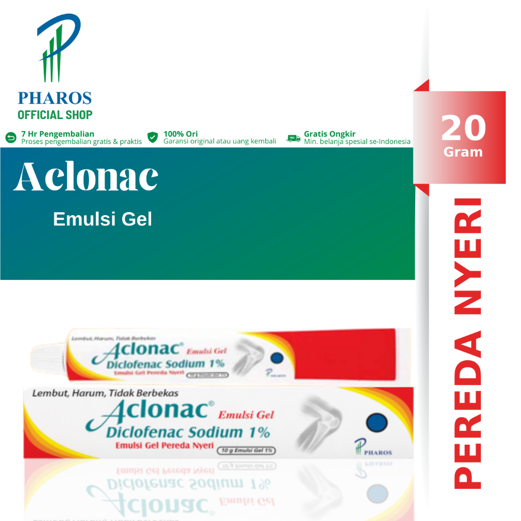Jual Aclonac Emulsi Gel 20g / Aclonac / Nyeri Otot / Nyeri Sendi ...
