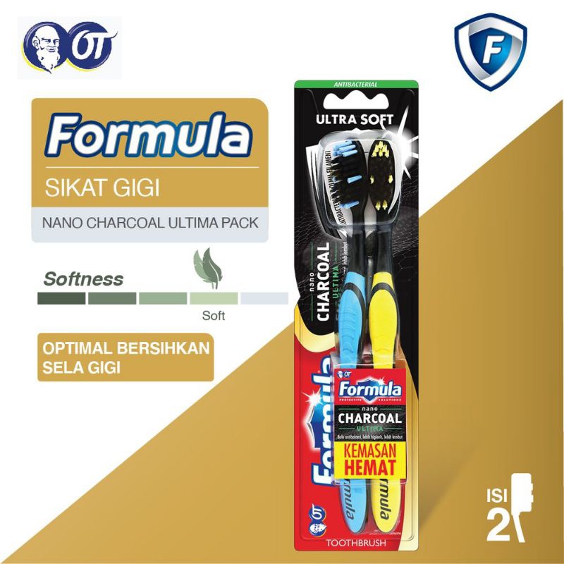 Jual Sikat gigi formula Nano Charcoal Ultima isi 2(extra soft) | Shopee ...