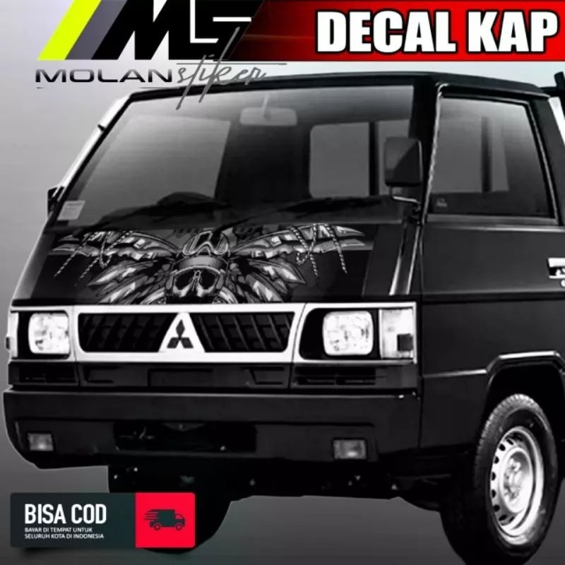 Jual Decal Sticker Striping Variasi Kap/Kabin L300 Pickup - Decal Kabin ...