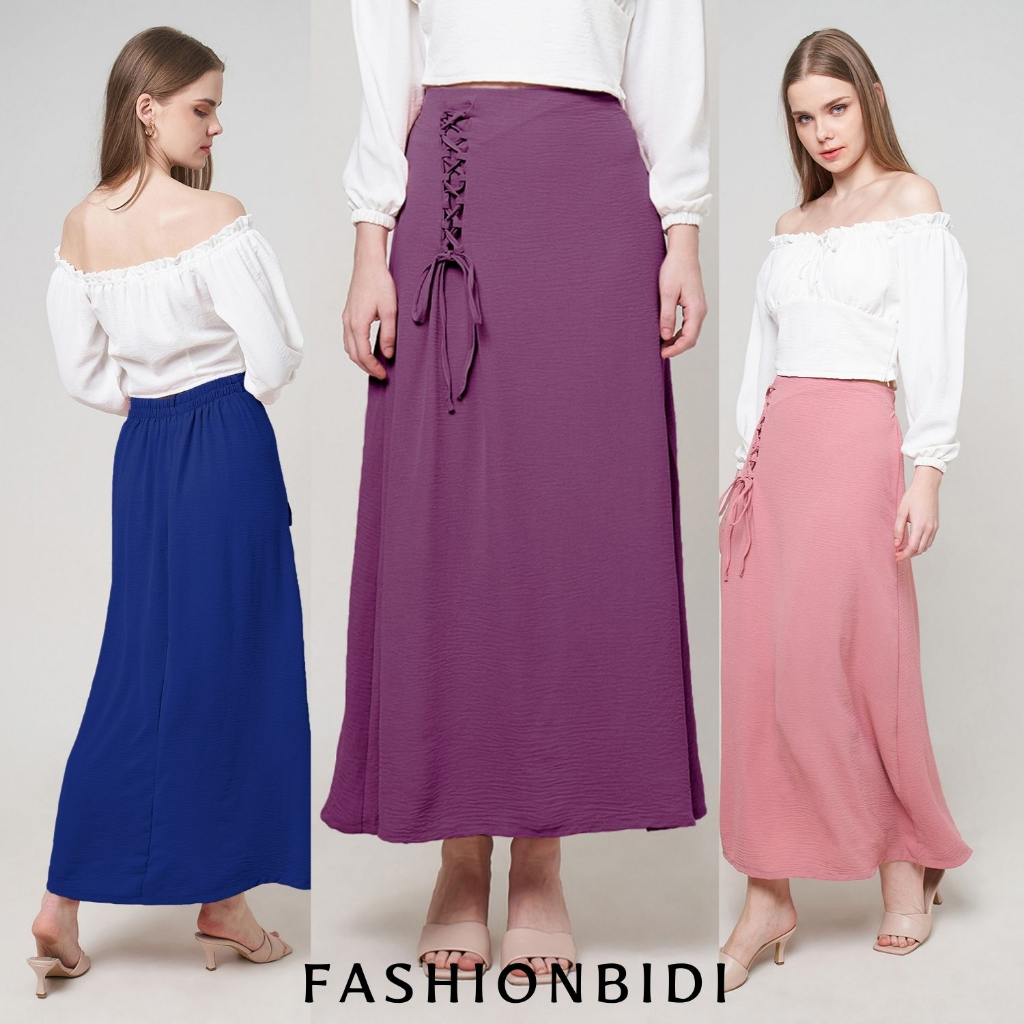 Jual BIDI Patricia Rok Panjang Wanita Serut | Shopee Indonesia