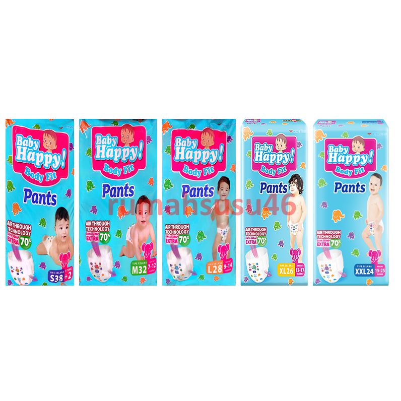 Jual Baby Happy Diaper Pants S38 / M32 / L28 / XL26 / XXL24 | Shopee Indonesia