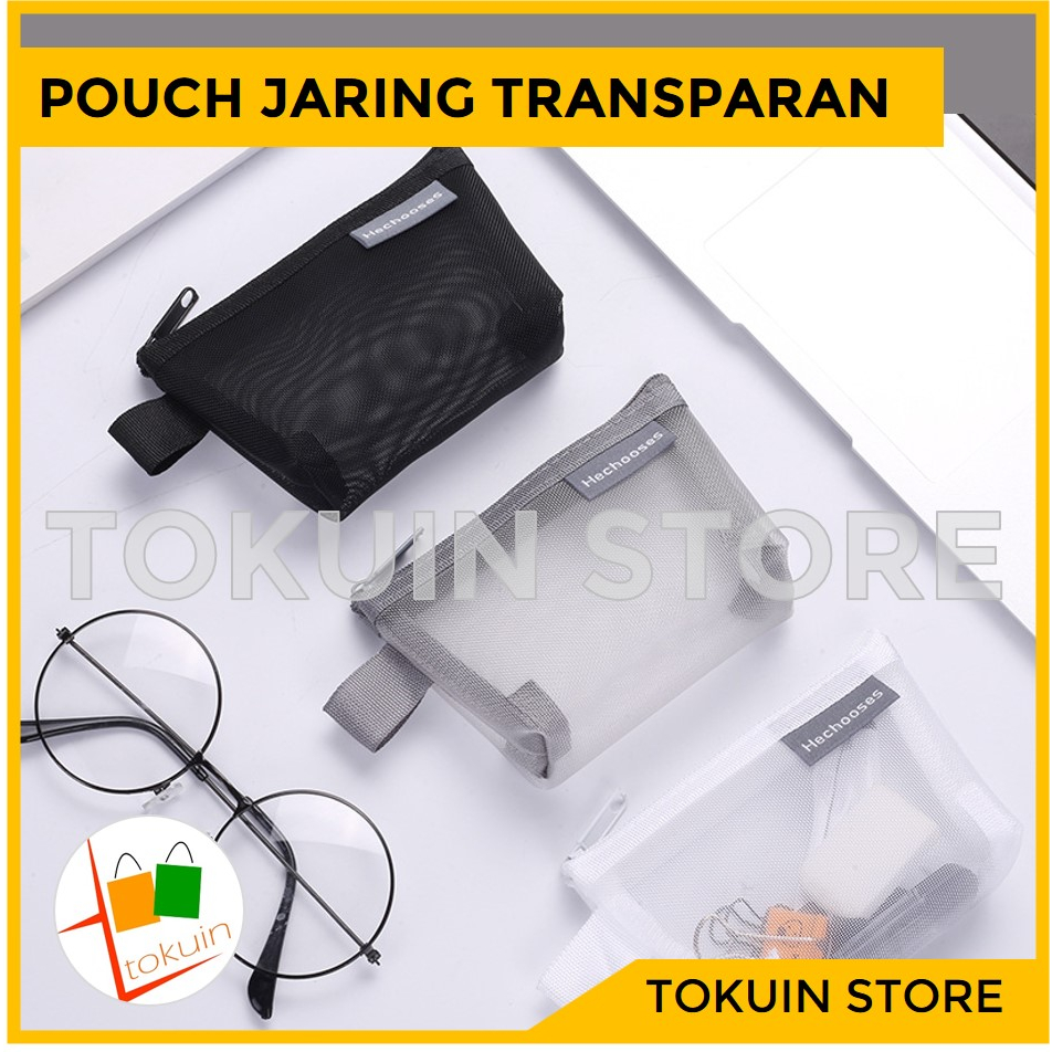 Jual Pouch Mini Jaring Tas Tempat Pensil Kosmetik Dompet Koin ...