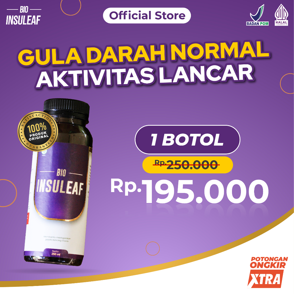 Jual BIO INSULEAF 250ML | Jamu diabet kencing manis | Herbal diabetes ...