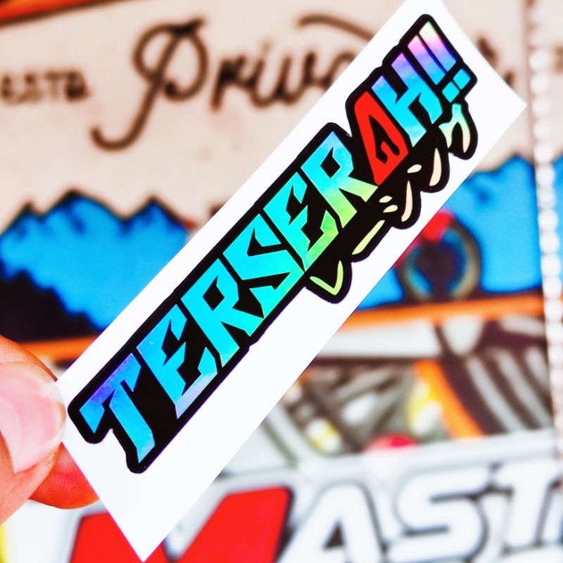 Jual stiker kata kata terserah / stiker viral / stiker motor / stiker ...