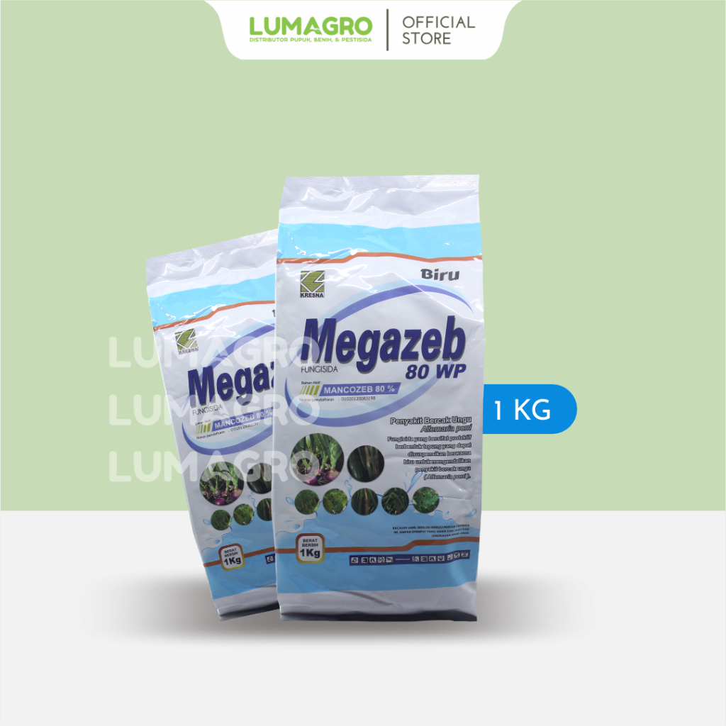 Jual Fungisida Megazeb 80WP 1Kg Mankozeb Pengendali Penyakit Busuk Daun ...