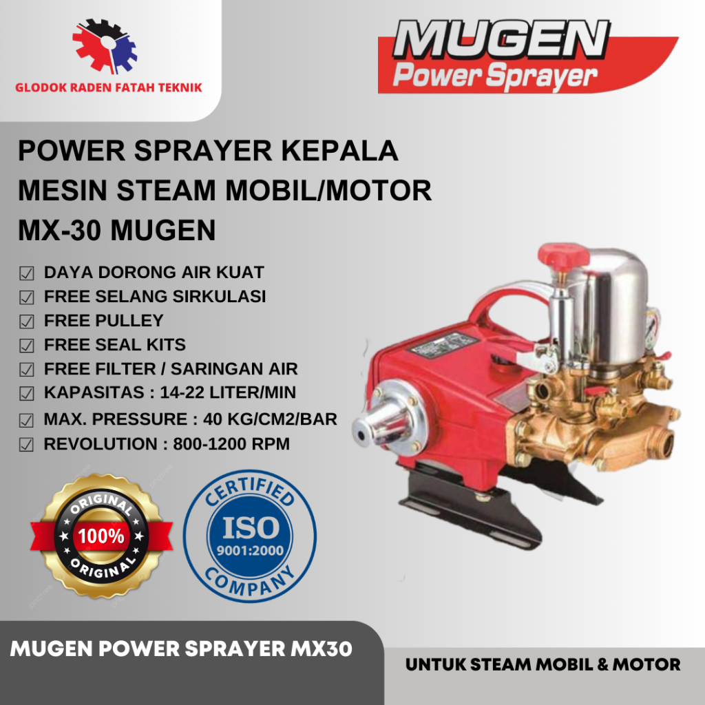 Jual MUGEN Power Sprayer MX 30 / Kepala Pompa Steam Cuci Mobil Motor ...