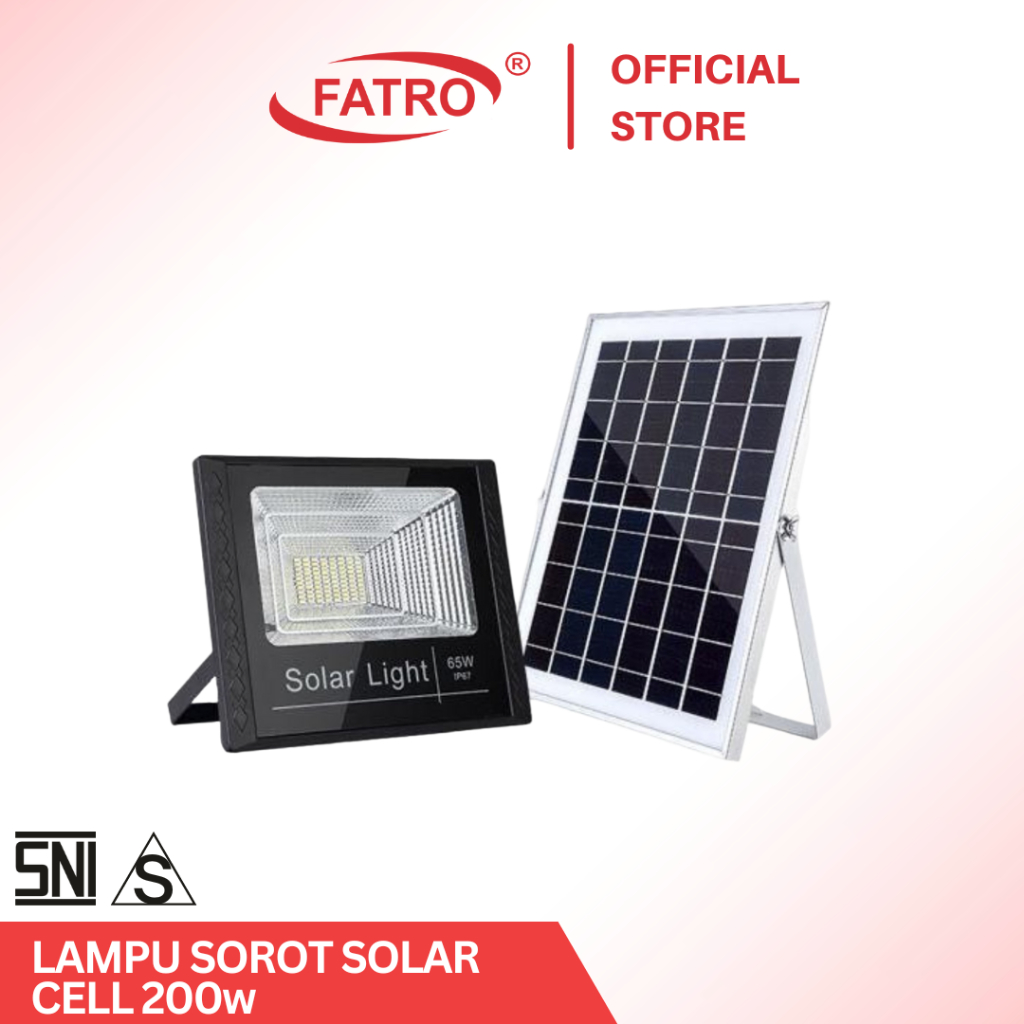 Jual FATRO LAMPU SOROT SOLAR CELL 200w / LEMPU LED SOLAR CELL / LAMPU ...