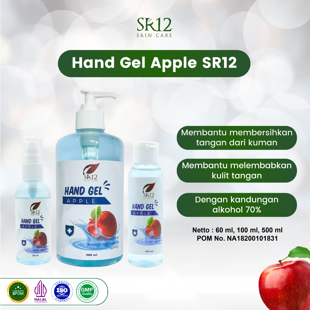 Jual Promo Sand Hanitizer Gel Apple SR12 BPOM Original - Hs Aman ...