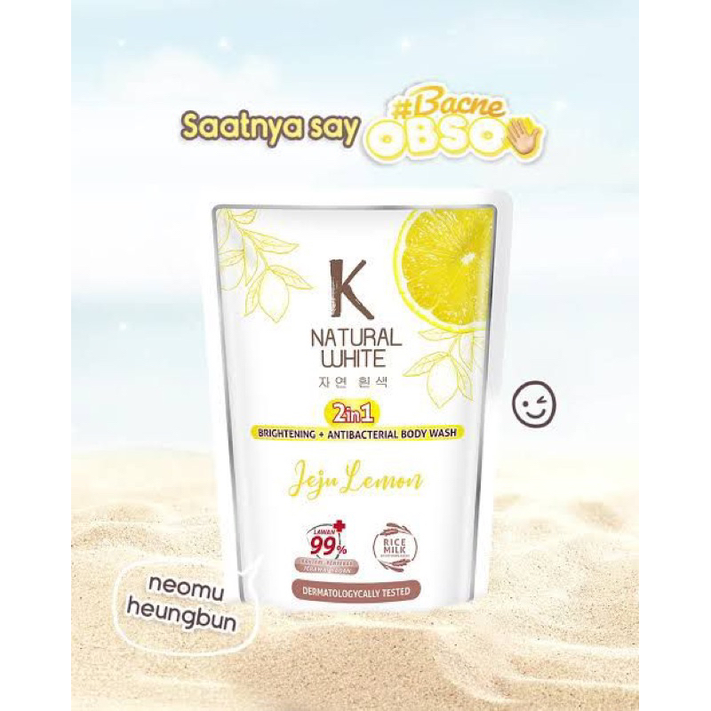 Jual K Natural White Sabun Mandi Jeju Lemon 400 ml | Shopee Indonesia