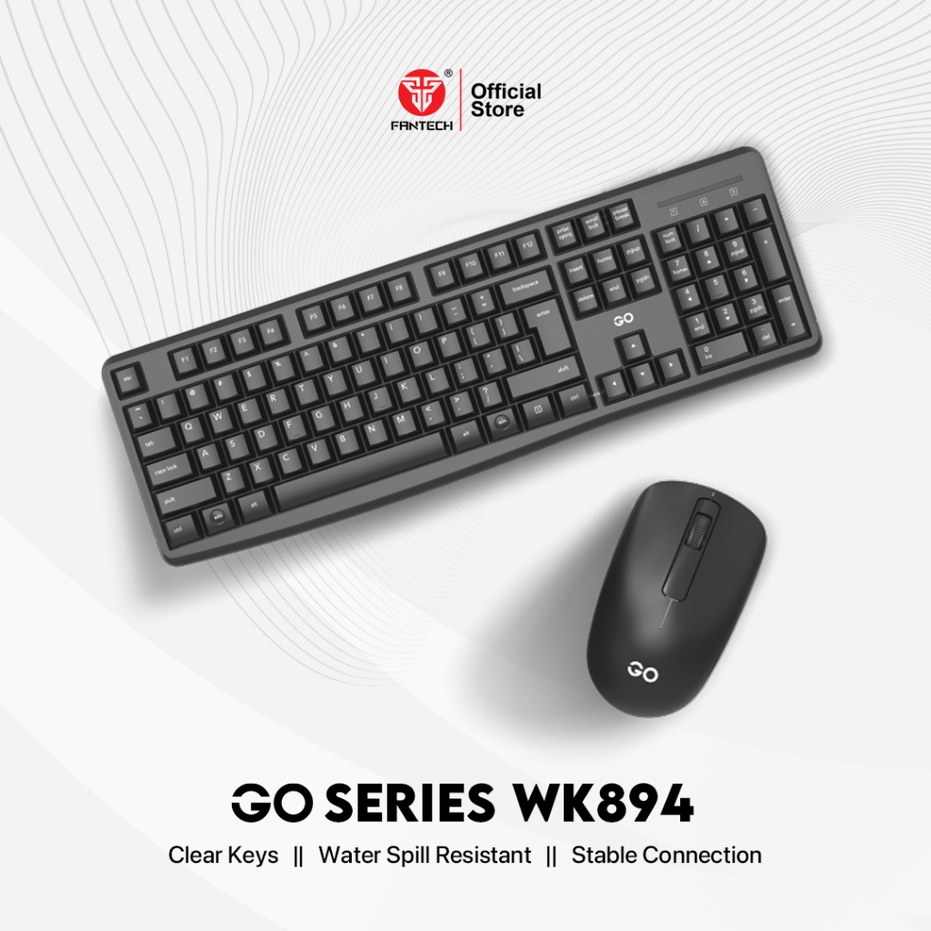 Jual Keyboard Mouse Wireless 2 in 1 FANTECH GO SERIES WK894 Portable | Shopee Indonesia