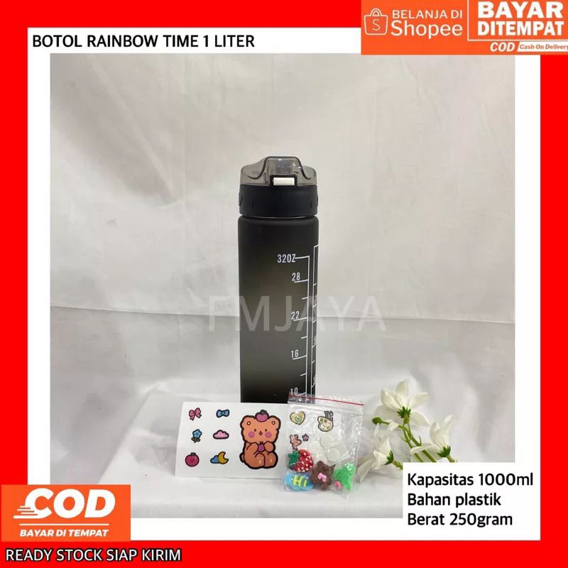 Jual 26 BOTOL RAINBOW TIME 1 LITER || BOTOL MINUM RAINBOW 1000 ML ...
