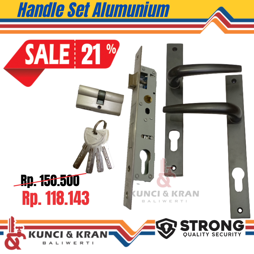 Jual HANDLE PINTU LENGKAP STRONG HITAM HPSA039 BLACK GAGANG PINTU RUMAH ...