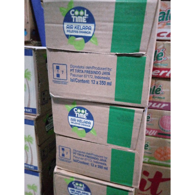 Jual Cool time 350ml 1 dus isi 12 botol /minuman air kelapa / coconut ...