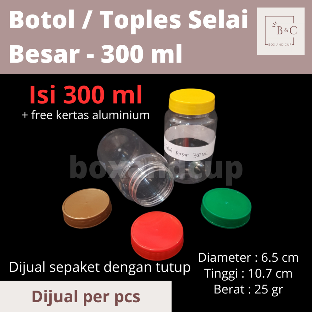 Jual [1 Ball isi 70 pcs] Toples / Botol Plastik Selai / Sambal / Lombok ...