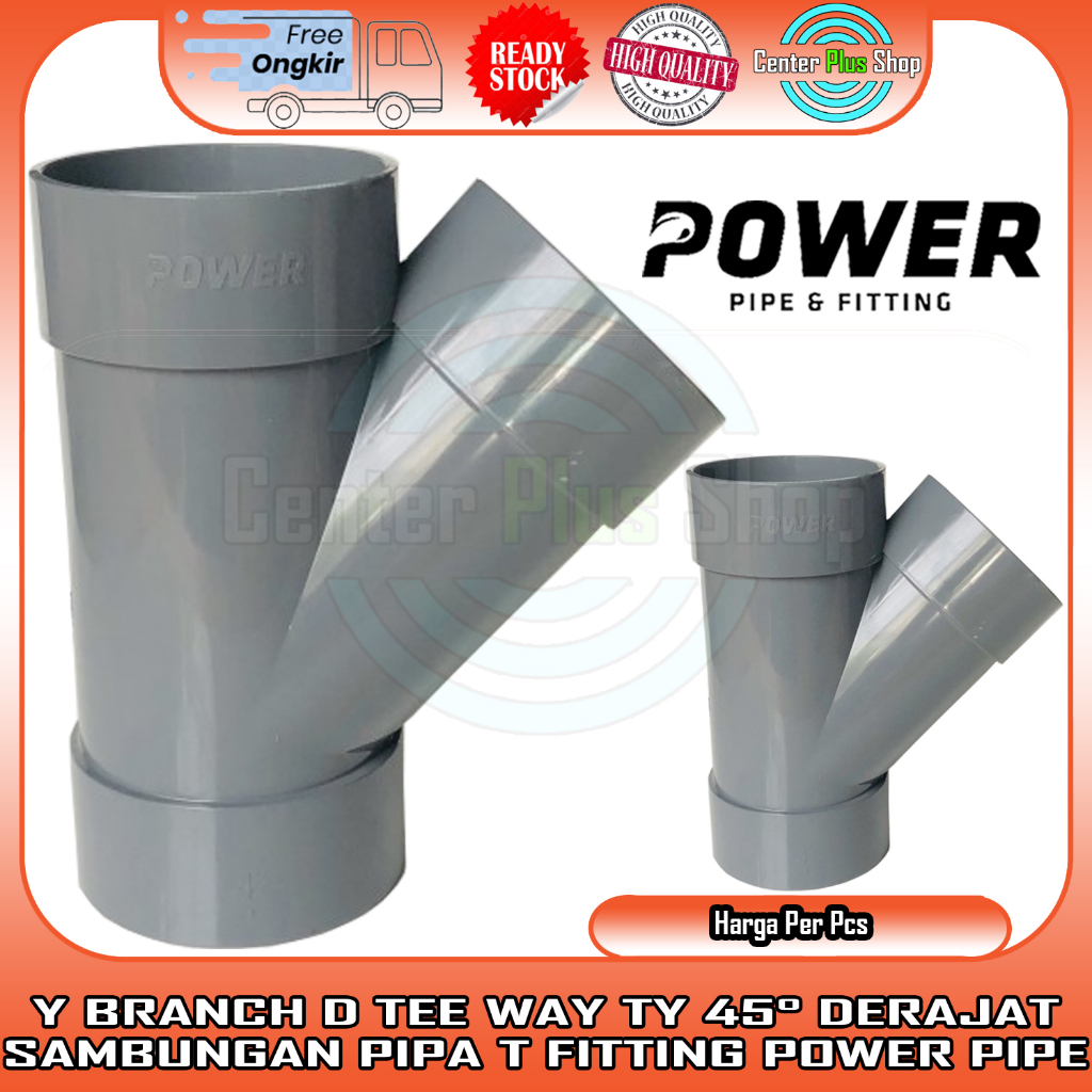 Jual Y Branch D Pvc Tee Way T Ty 45° Derajat 1½” 2” 3”X2” 1,5 1.5 Inch ...