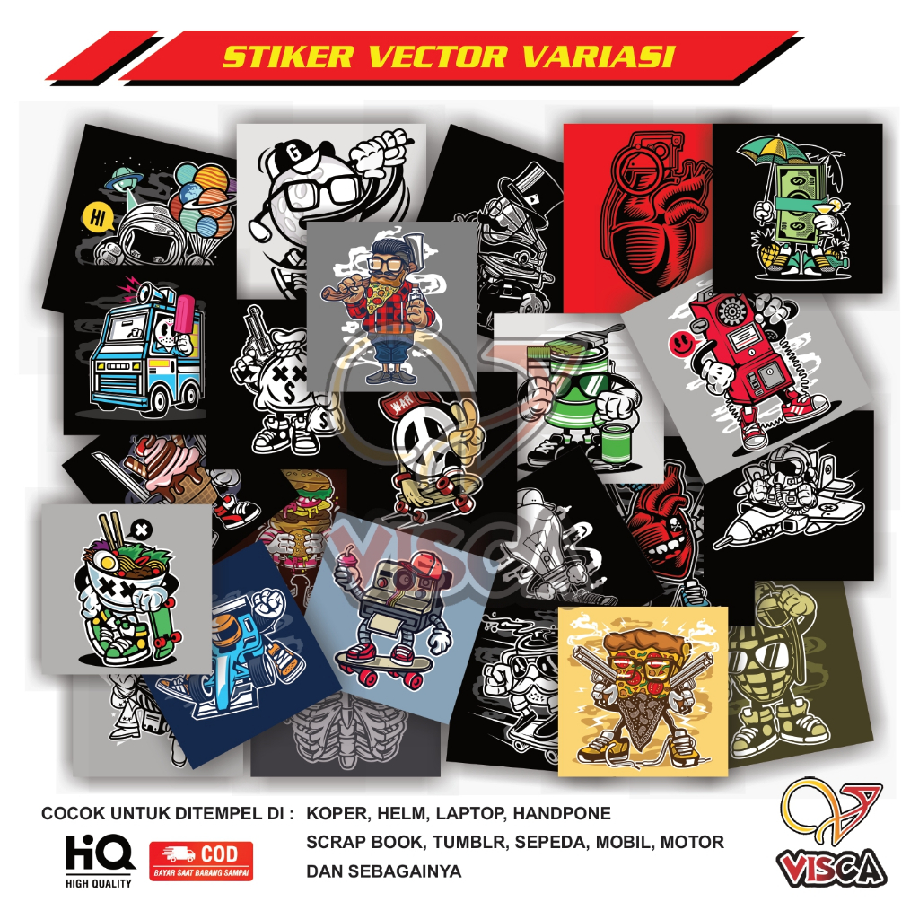 Jual Stiker Pack Vector - Stiker Aesthetic Keren - Sticker Vinyl Laptop ...