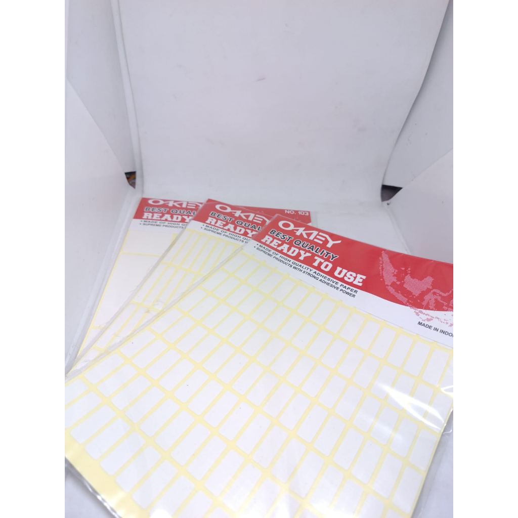 Jual LABEL STIKER TEMPEL EKONOMIS MEREK OKEY 1 PAK ISI 7 LEMBAR LABEL ...