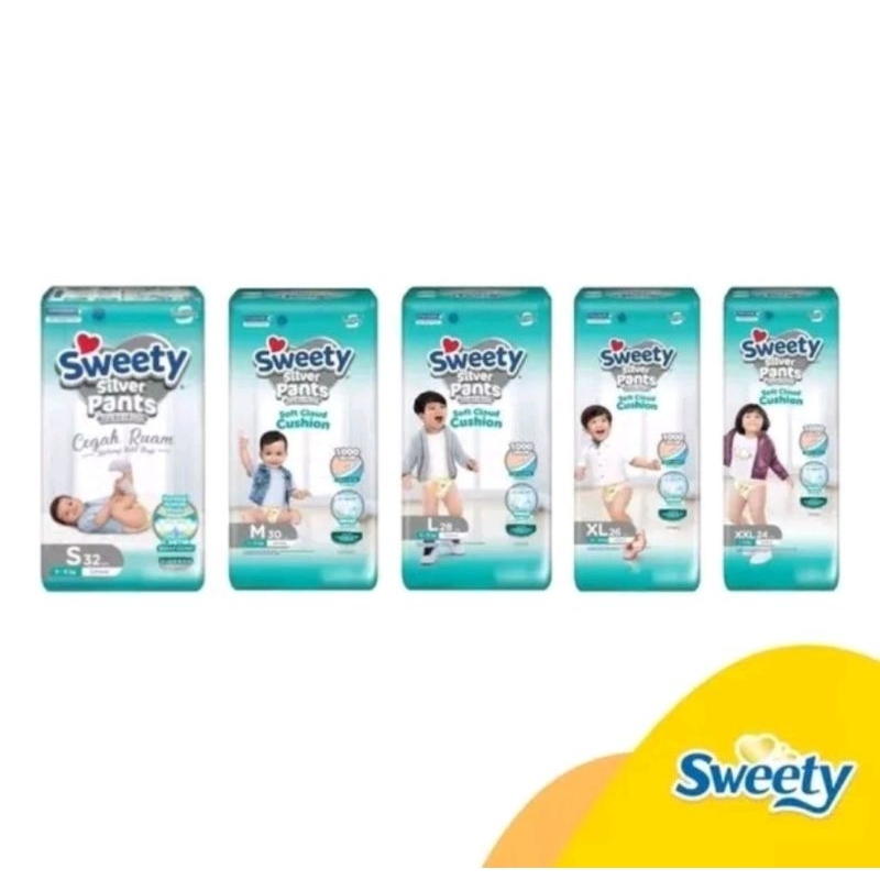 Jual SWEETY SILVER PANTS NB S M L XL XXL | Shopee Indonesia