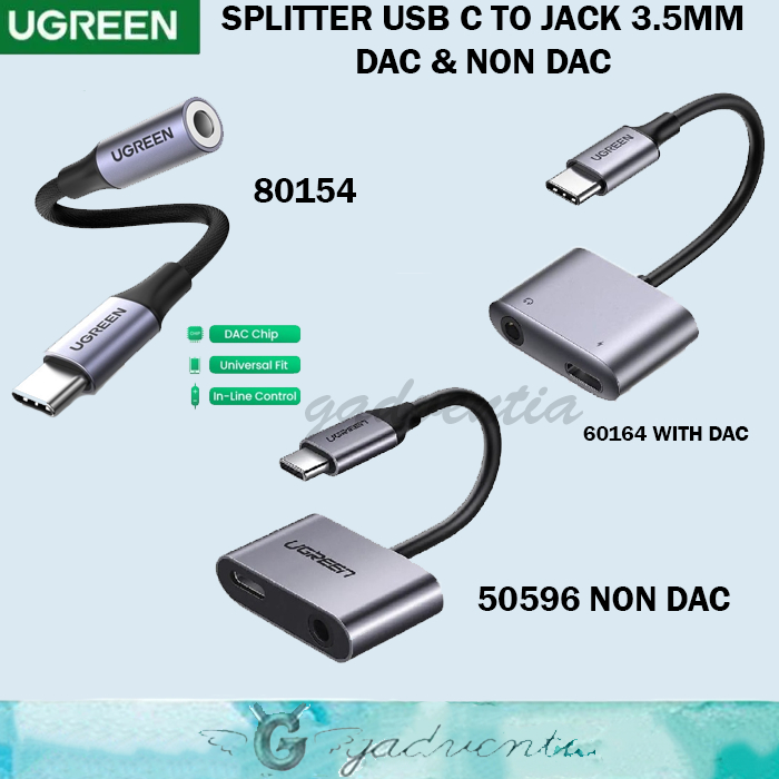 Jual Ugreen Splitter Type C Converter Audio Tipe C DAC Untuk Samsung ...