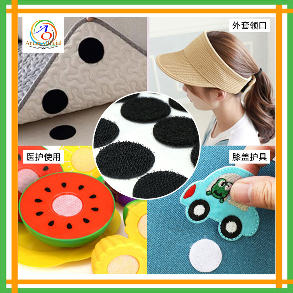 Jual Velcro Tape Bulat 3cm Sticker Double Side 36 Pasang Adhesive ...