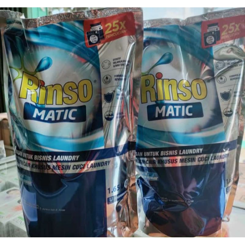 Jual sabun cair rinso matic laundry biru 1,6 liter | Shopee Indonesia