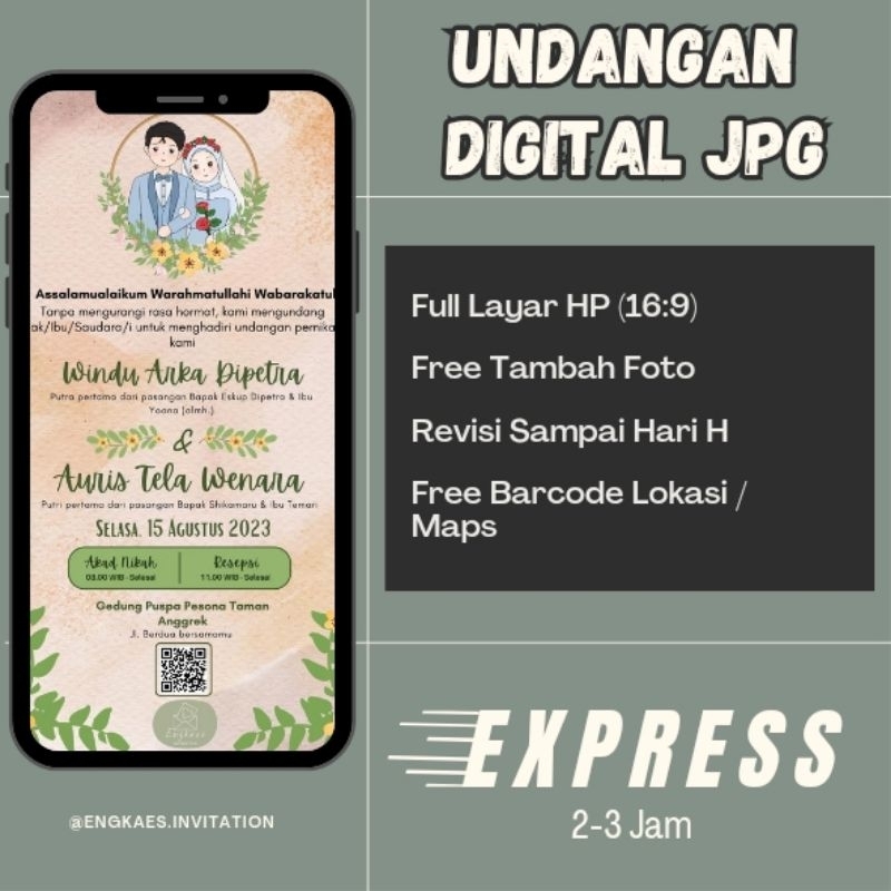Jual Undangan Digital Static | Undangan Gambar | Softfile JPG | Shopee Indonesia