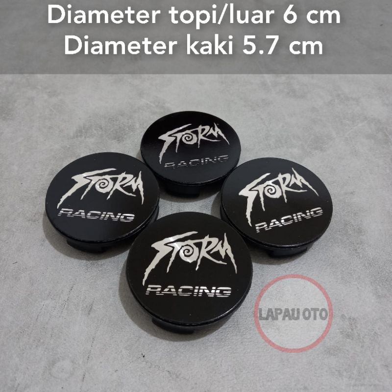 Jual dop velg racing variasi storm 6 cm harga 4 pcs | Shopee Indonesia