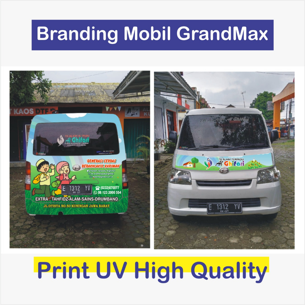 Jual Branding Mobil GrandMax dengan Sticker Quantac Printing UV ...