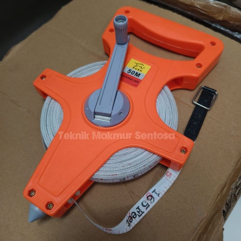 Jual Meteran Roll Gulung 50 Meter Fiberglass Fiber Measuring Tape ...