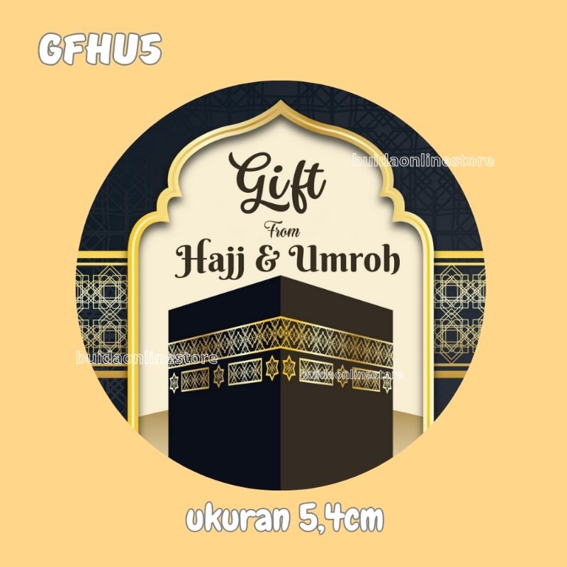 Jual Sticker stiker label Gift From Hajj & Umroh Hangtag dekorasi ...