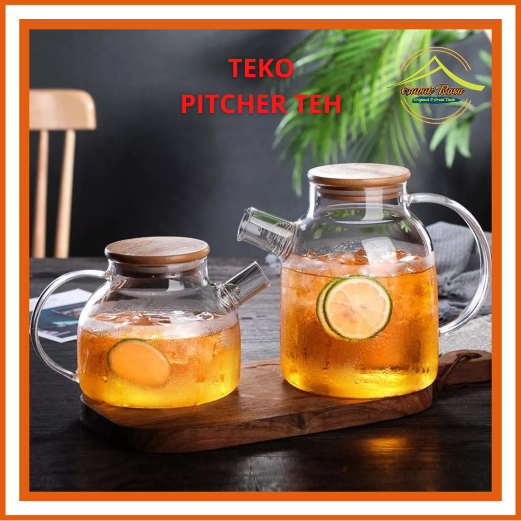 Jual Teko Kaca Saring Teh/Pitcher Teapot Borosilicate Glass/1 Liter/1.6 ...