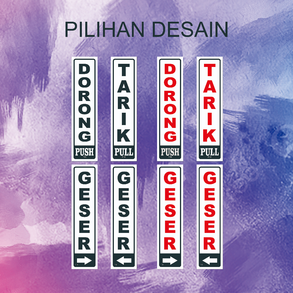 Jual Acrylic sign board plat tulisan TARIK & DORONG (harga sepasang ...
