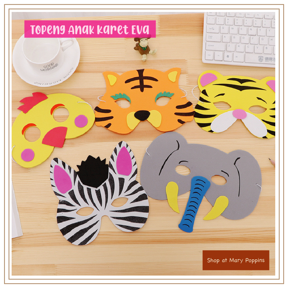 Jual Topeng Anak Bahan Busa Eva Karakter Hewan Lucu Acara Ultah atau ...