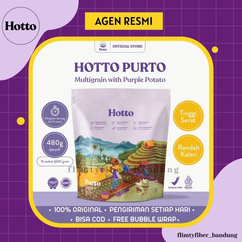 Jual Hotto Purto Multigrain With Purple Potato (16 sachet) Original Oat ...