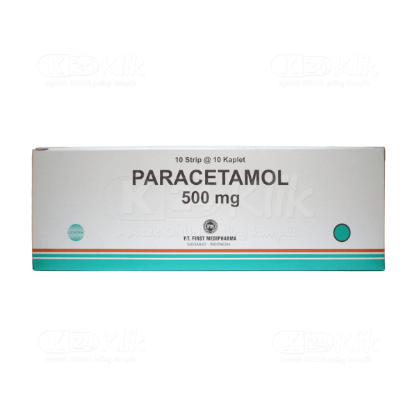 Jual PARACETAMOL 500 MG BOX 100 TABLET FIRST MEDIPHARMA (PARASETAMOL ...