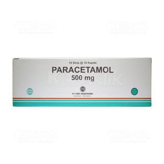 Jual PARACETAMOL 500 MG BOX 100 TABLET FIRST MEDIPHARMA (PARASETAMOL ...