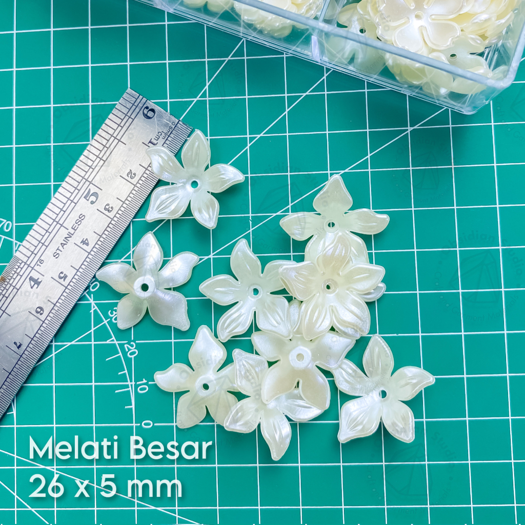 Jual Mote Kelopak Bunga Akrilik Manik Cangkang 3D Flower Acrylic Beads ...