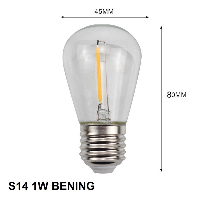Jual LED FILAMEN BOHLAM PIJAR EDISON E27 2W 4W LAMPU GANTUNG CAFE ...