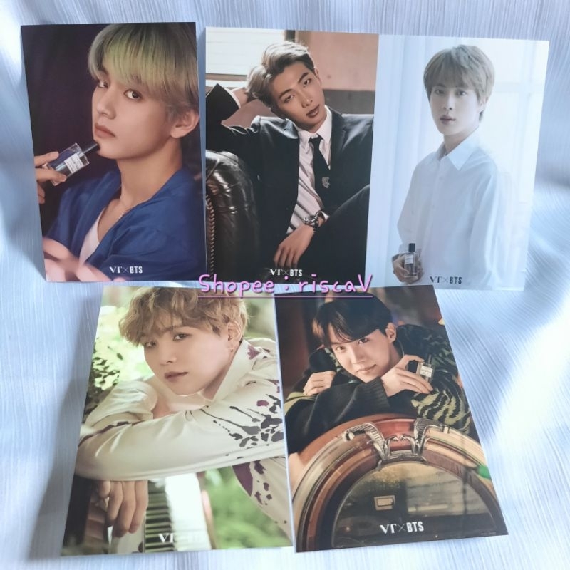 Jual OFFICIAL Postcard BTS x VT Cosmetics L'atelier des Subtils Taehyung RM Jin Suga JHope ...