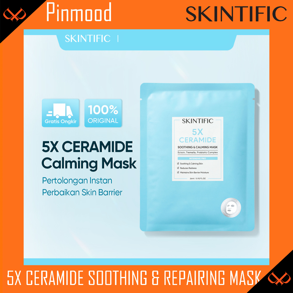 Jual SKINTIFIC MASKER WAJAH 5X CERAMIDE SOOTHING MASK [ 26 ML ] MASKER ...