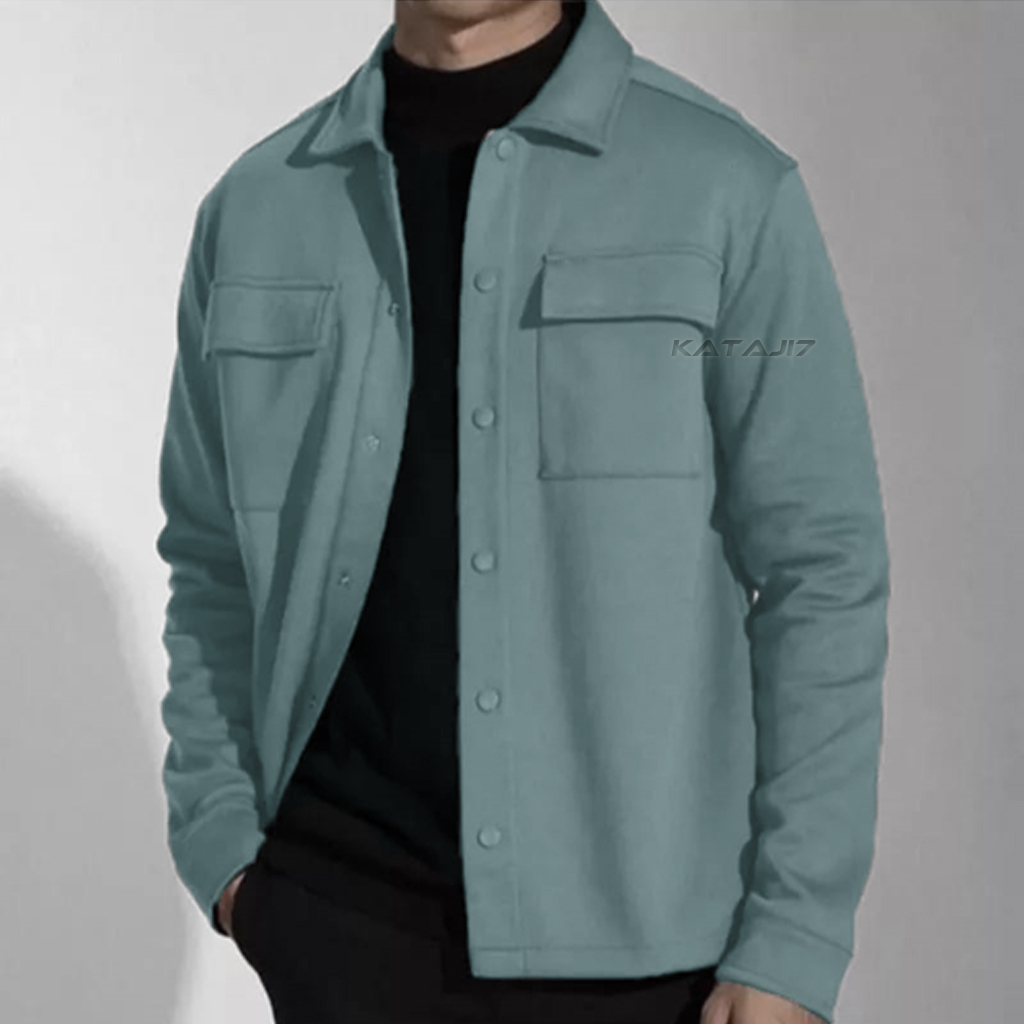 Jual Jaket Pria Shacket Pleece Jacket Sacket model Parka Pleece Hangat ...