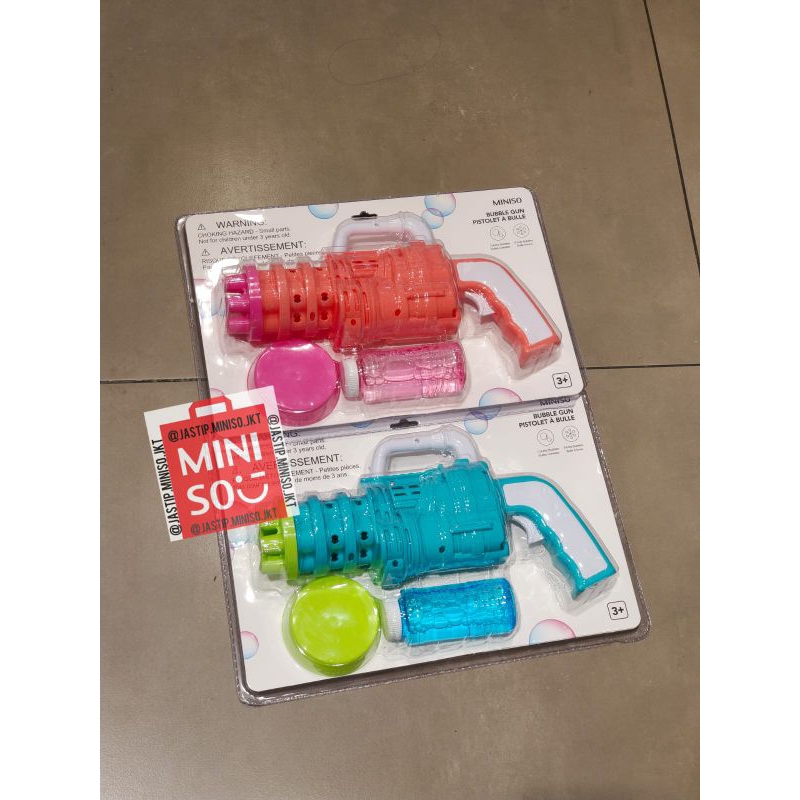 Jual MINISO Mainan pistol bubble JUMBO Bubble Gun + Plate + Bubble 98ml ...