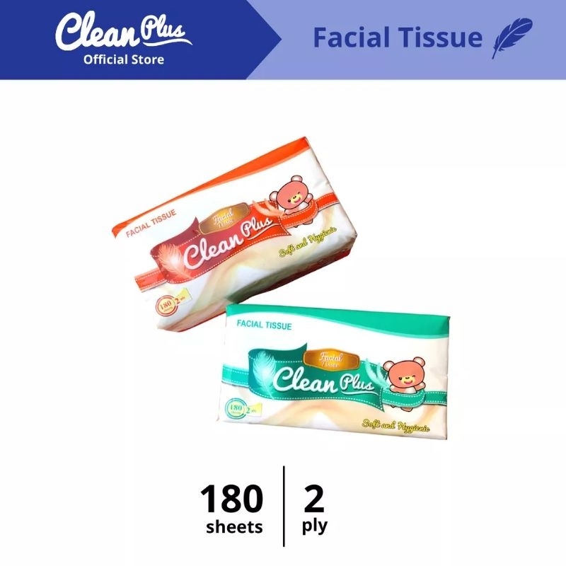 Jual TISSUE CLEAN PLUS FACIAL TISSUE 180 SHEET | Shopee Indonesia