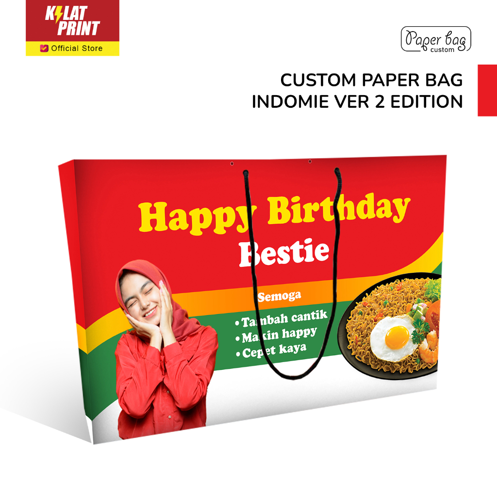 Jual Paper Bag Kado Custom Ala Indomie Ver 2 Edition | Shopee Indonesia