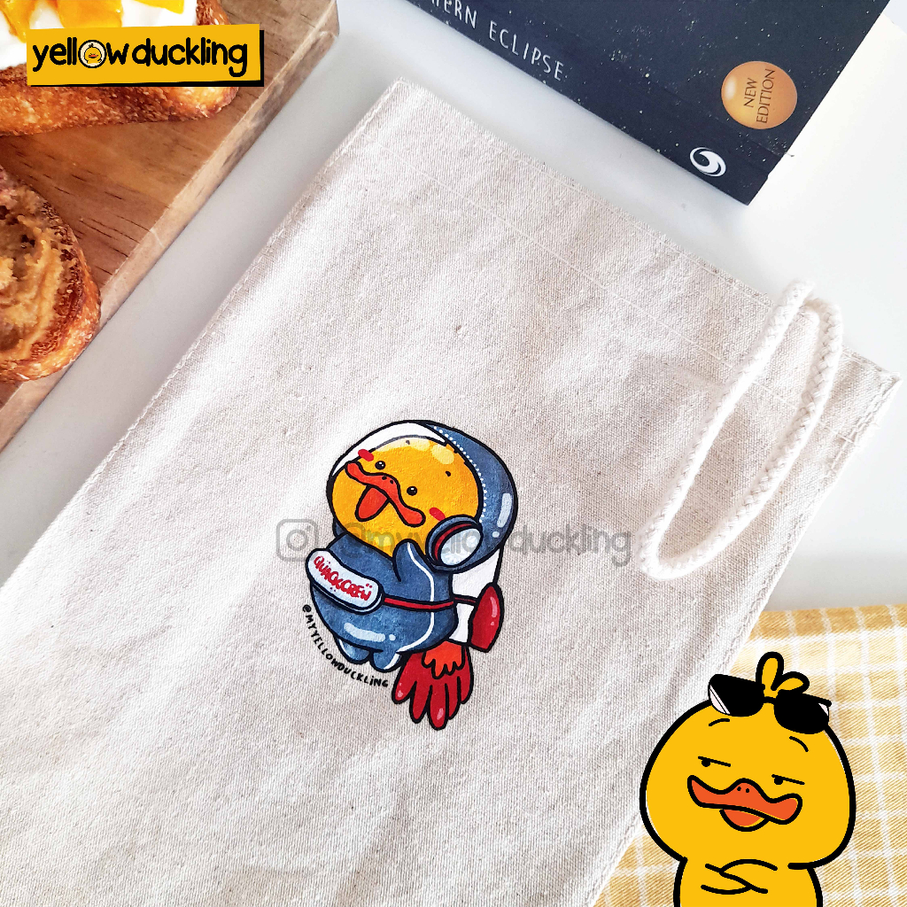 Jual BENTO POUCH - ITIK ASTRONOT JETPACK - YELLOW DUCKLING - KAWAII ...