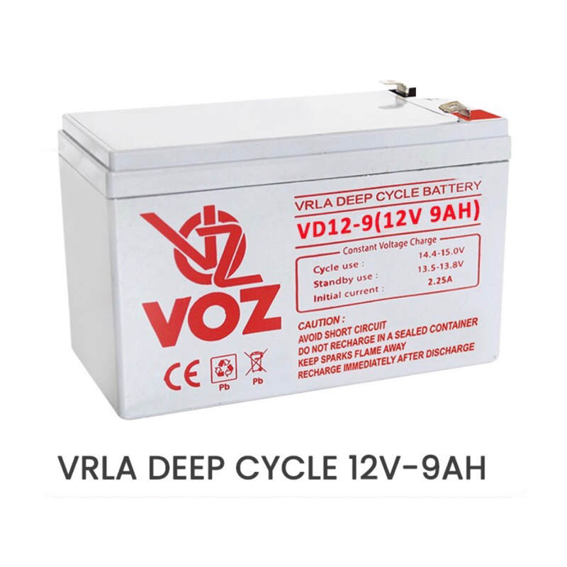 Jual Baterai Aki VOZ 12v9 Ah | Aki kering VOZ 12v | Shopee Indonesia