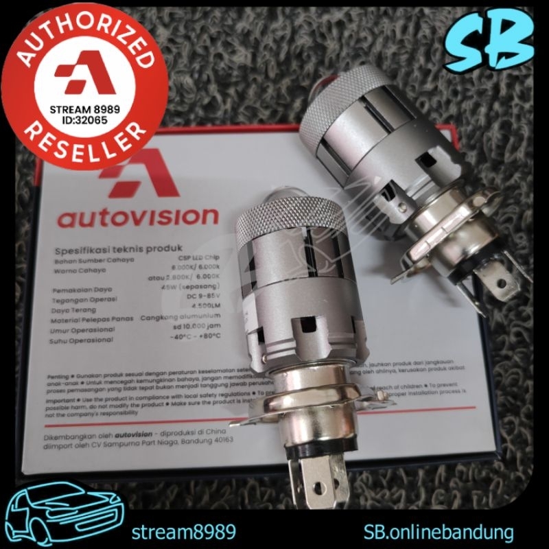 Jual Autovision Daytona 45w H4 Headlamp hi low Led Mini Projie ...