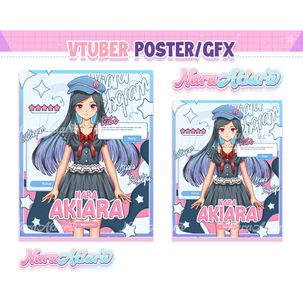Jual Tampil Beda dengan Poster GFX Vtuber untuk Streamer Anda ...