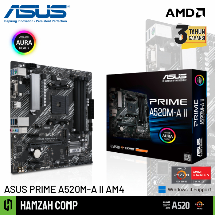 Jual A520M-A II Asus Prime AMD A520 AM4 Motherboard | Shopee Indonesia